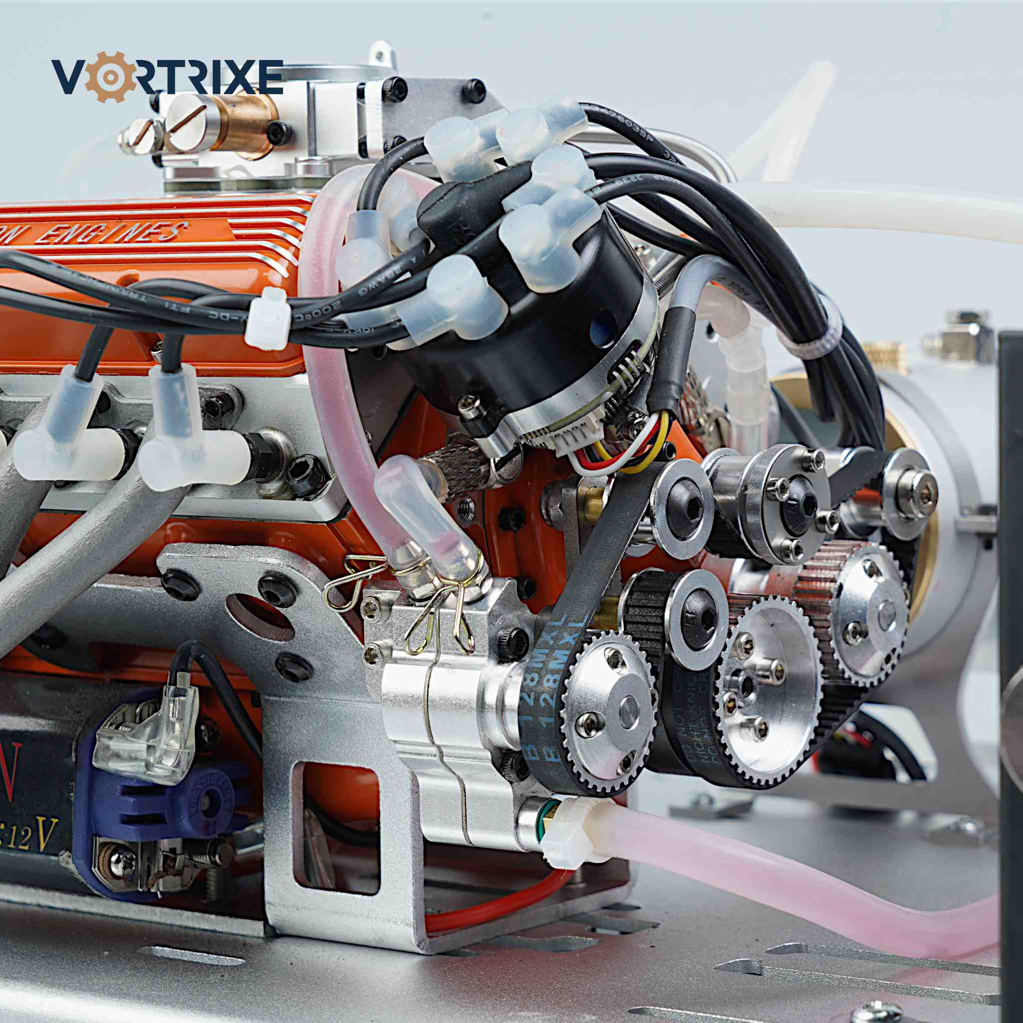 VORTRIXE & CISON 1/6 4-Stroke 44cc Water-Cooled Gasoline OHV V8 Engine ...