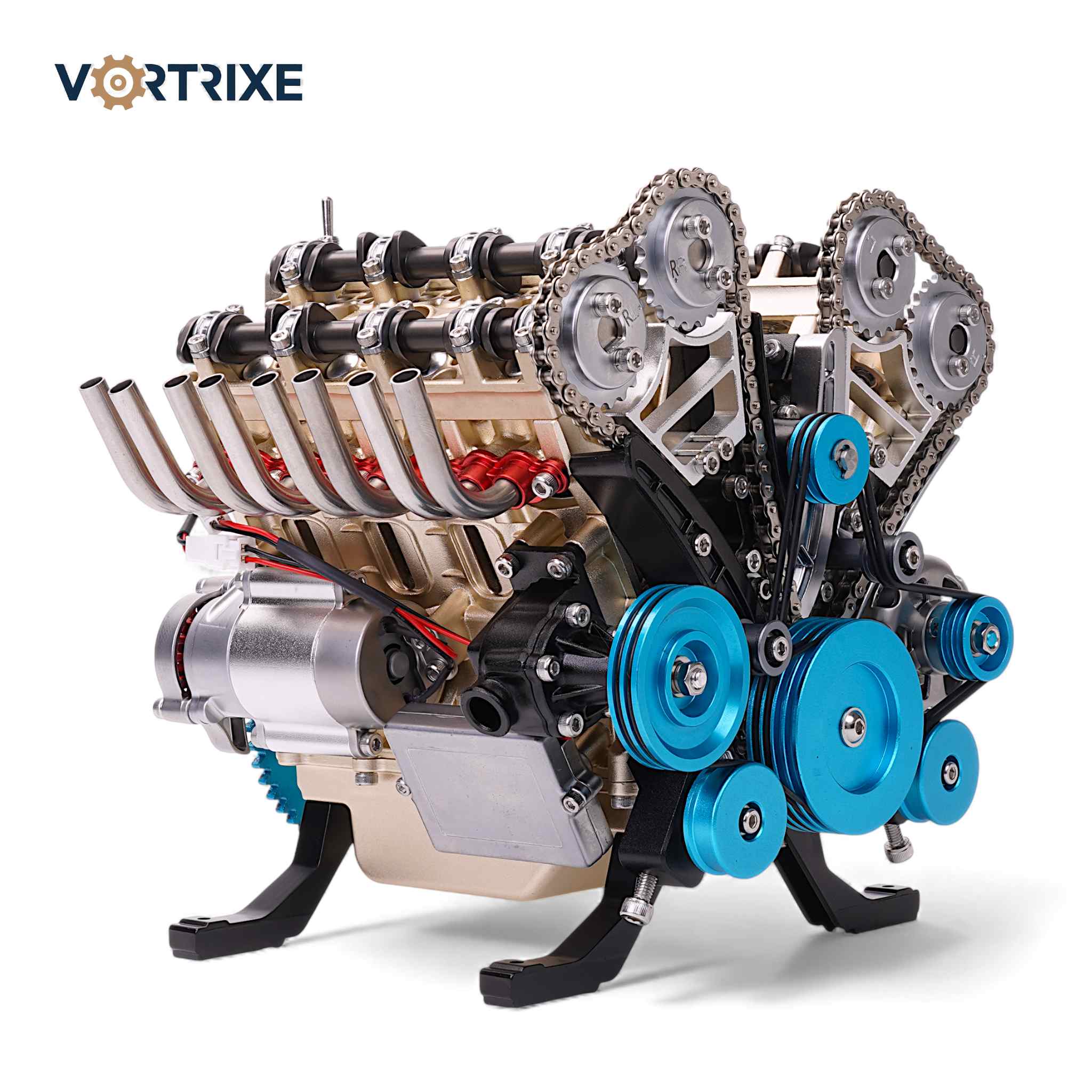 VORTRIXE & TECHING 500+Pcs V8 Engine Metal Assembly DIY Model Kit ...