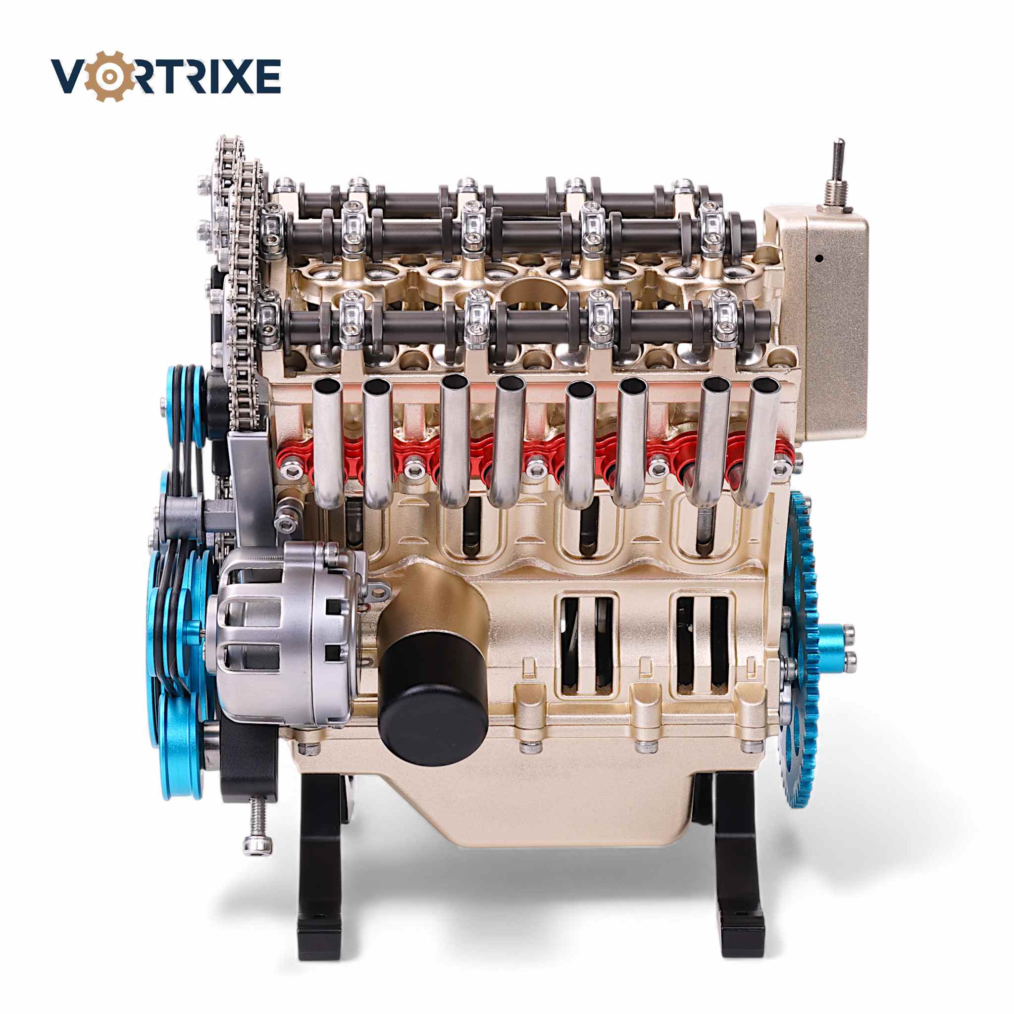 VORTRIXE & TECHING 500+Pcs V8 Engine Metal Assembly DIY Model Kit ...