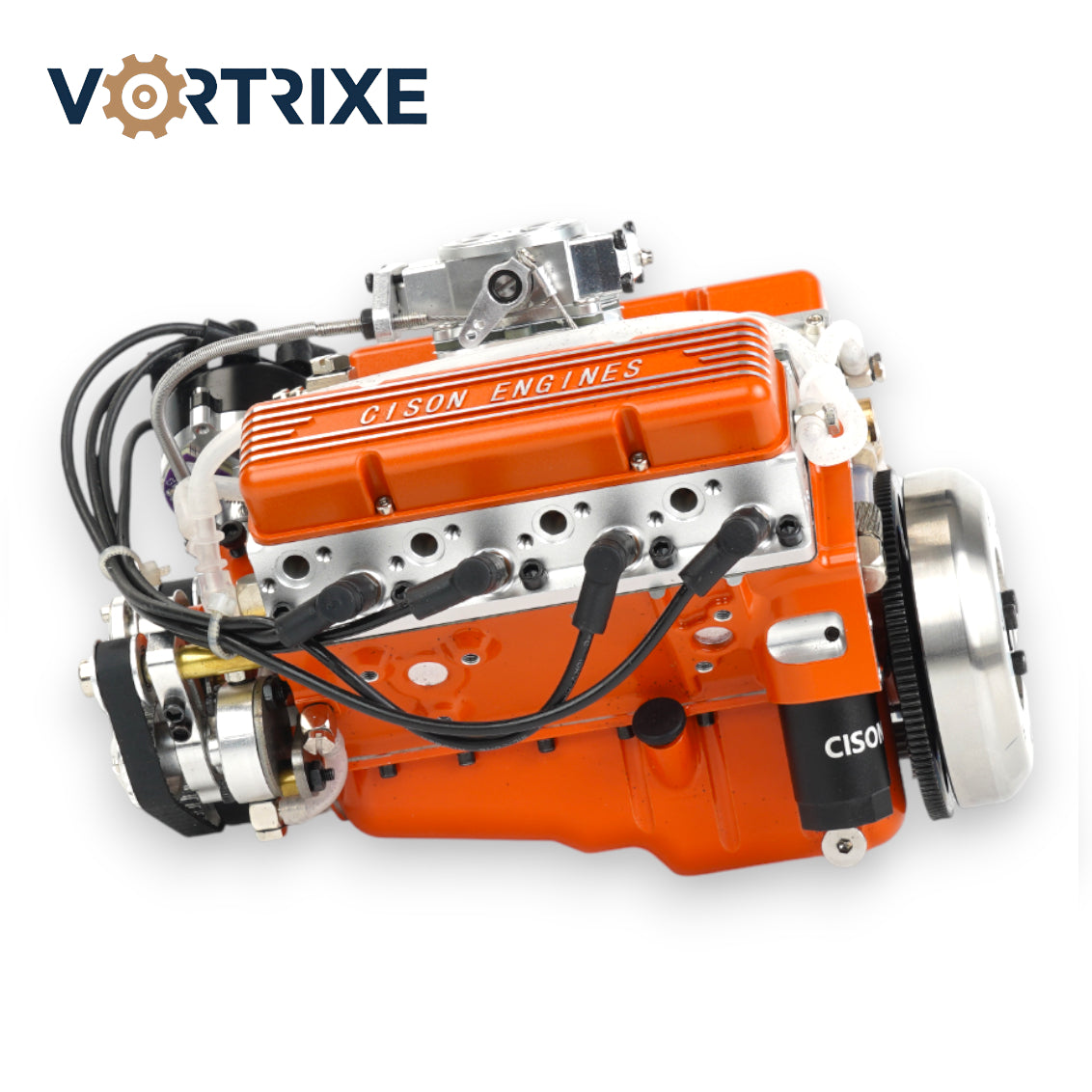 VORTRIXE & CISON 1/6 4-Stroke 44cc Water-Cooled Gasoline OHV V8 Engine ...