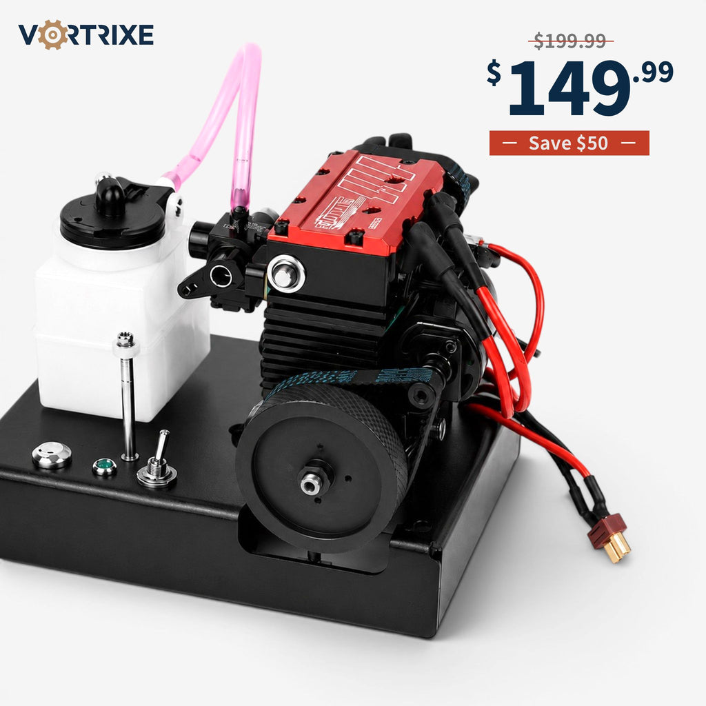 VORTRIXE & TOYAN FS-L200AC Engine 2 Cylinder 4 Stroke Engine Model Kit ...