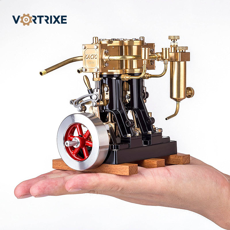 VORTRIXE Two Cylinders Reciprocating Retro Twin Steam Engine Model ...