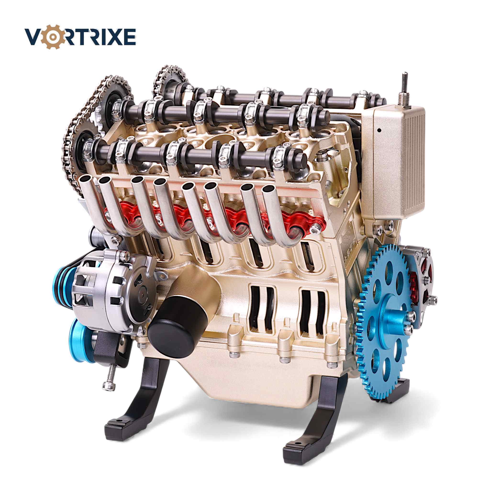 VORTRIXE & TECHING 500+Pcs V8 Engine Metal Assembly DIY Model Kit ...