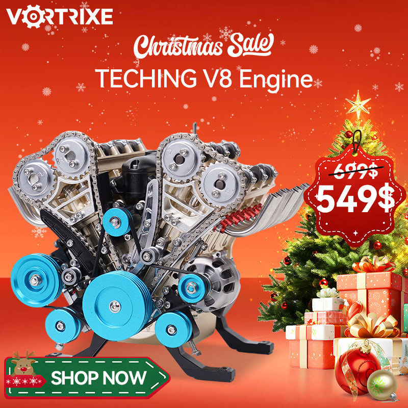VORTRIXE & TECHING V8 Engine Metal Assembly DIY Model Kit – Vortrixe