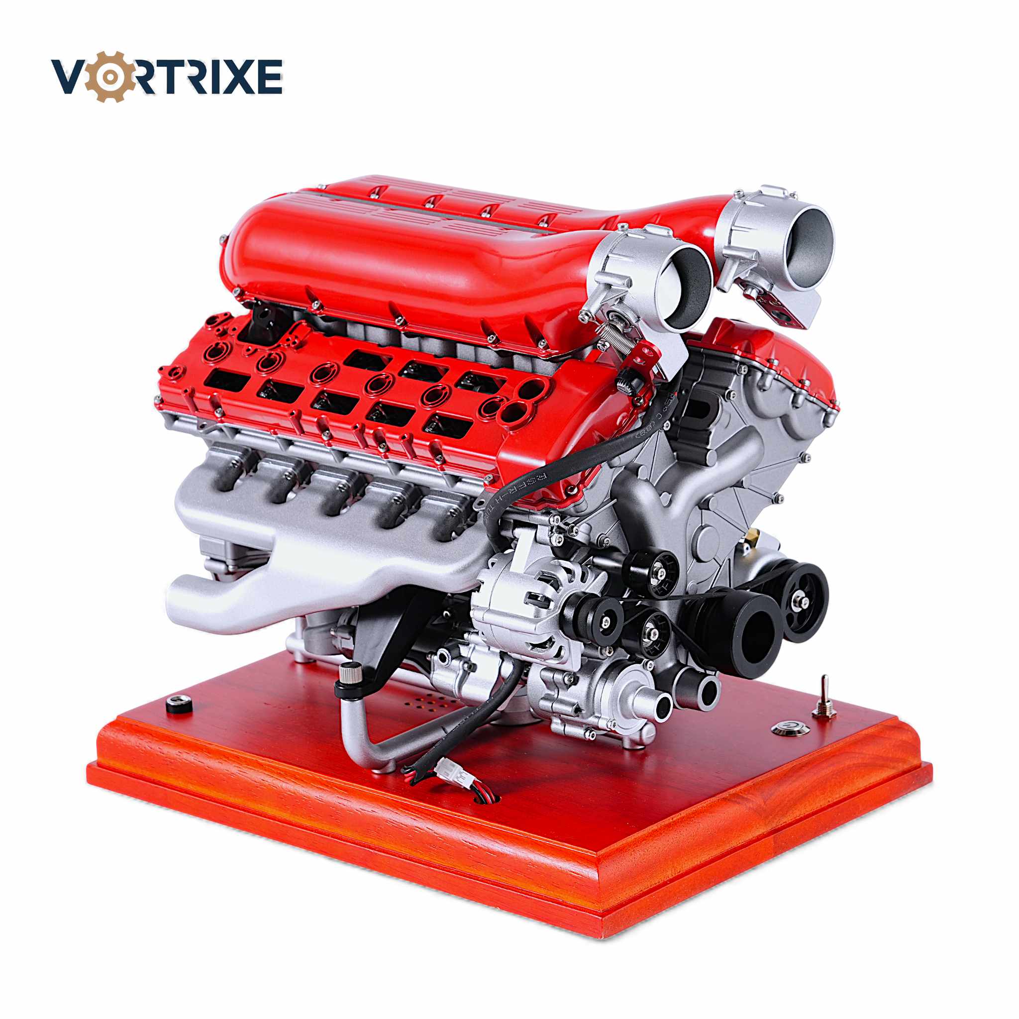 VORTRIXE & TECHING 800+PCS 1/4 Metal V12 Engine Model Kit with Electri ...