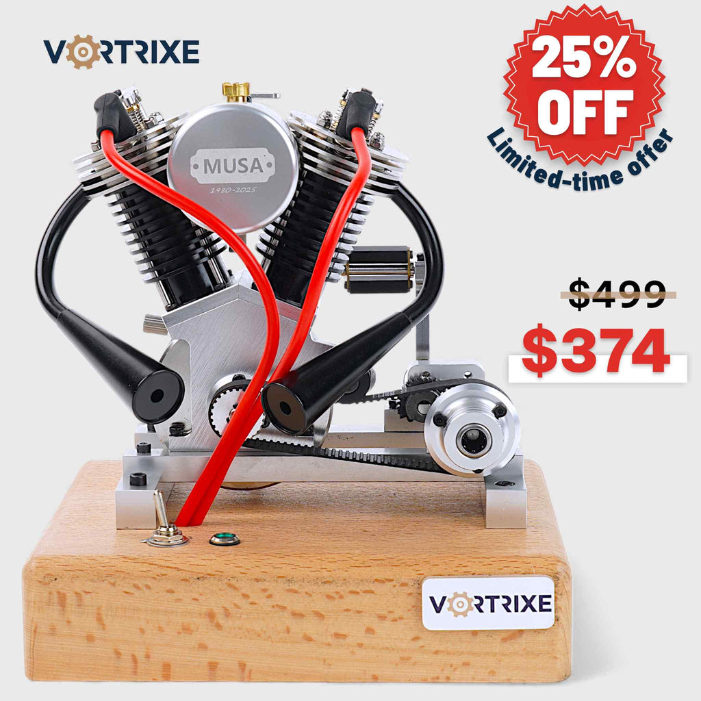 VORTRIXE Motorcycle Mini V-twin Hoglet Engine V2 Gasoline 4-Stroke Eng ...