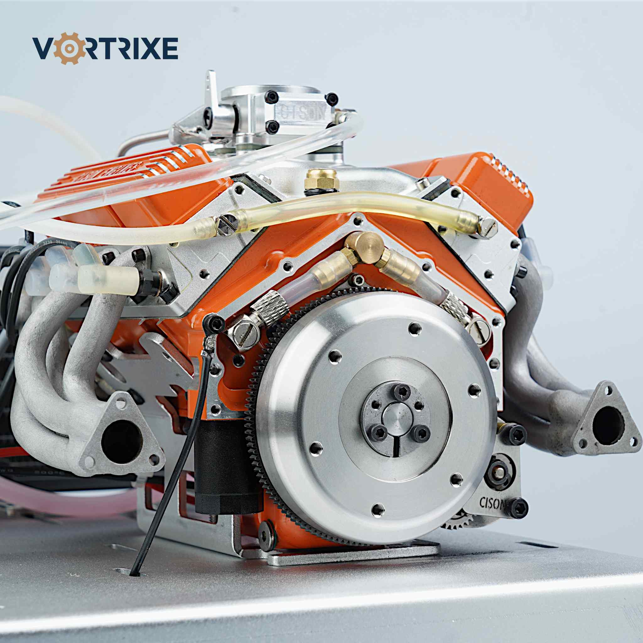 VORTRIXE & CISON 1/6 4-Stroke 44cc Water-Cooled Gasoline OHV V8 Engine ...